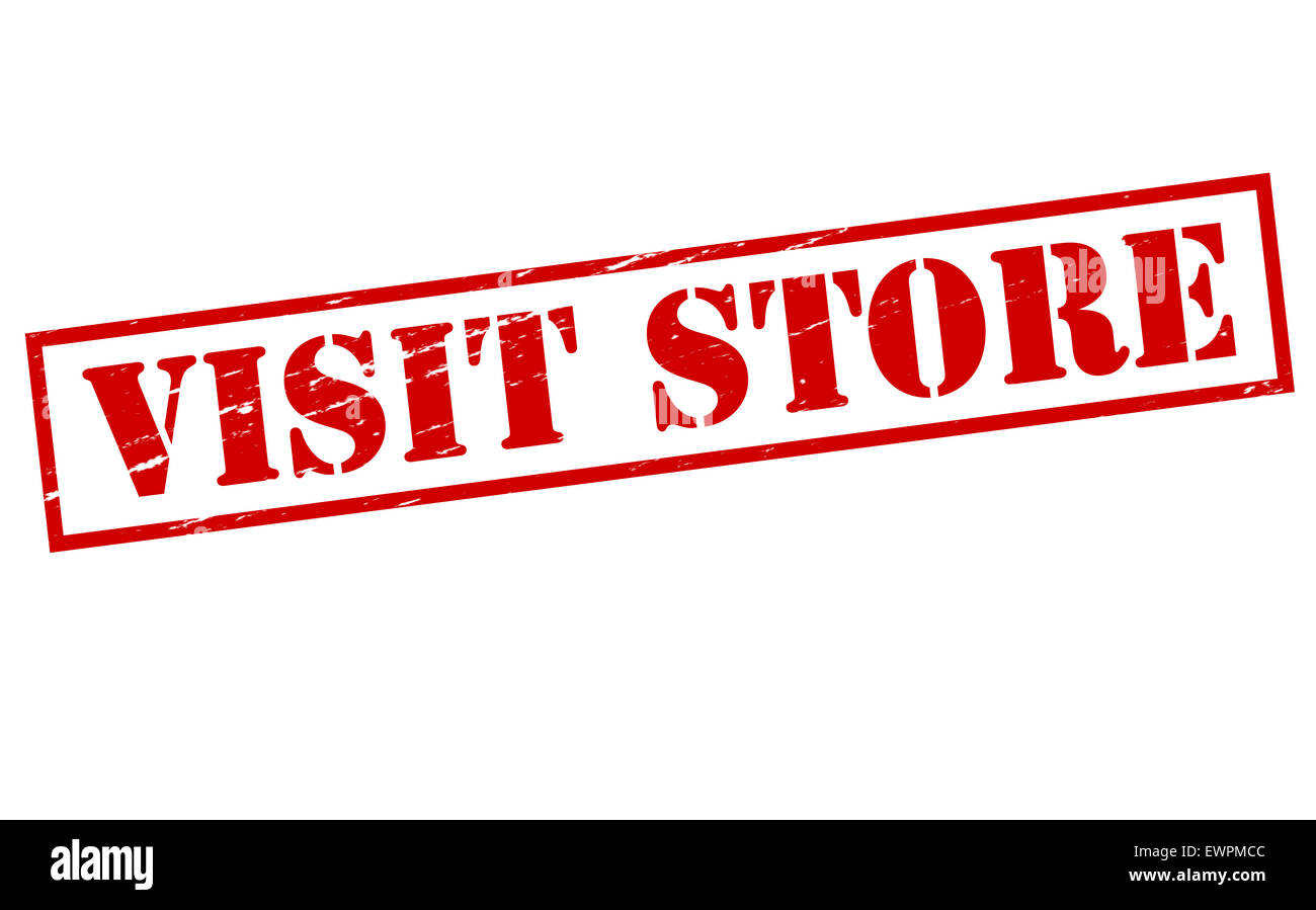 Rubber stamps with text visit store inside, illustration Stock Photo ...