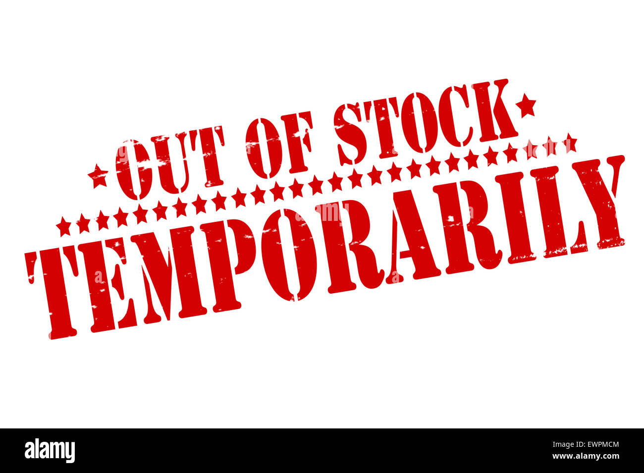 Temporarily out of stock hi-res stock photography and images - Alamy