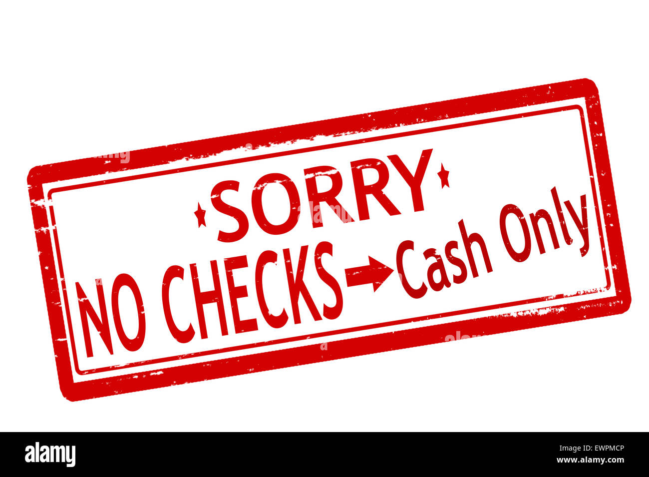 Rubber stamps with text no checks inside, illustration Stock Photo - Alamy