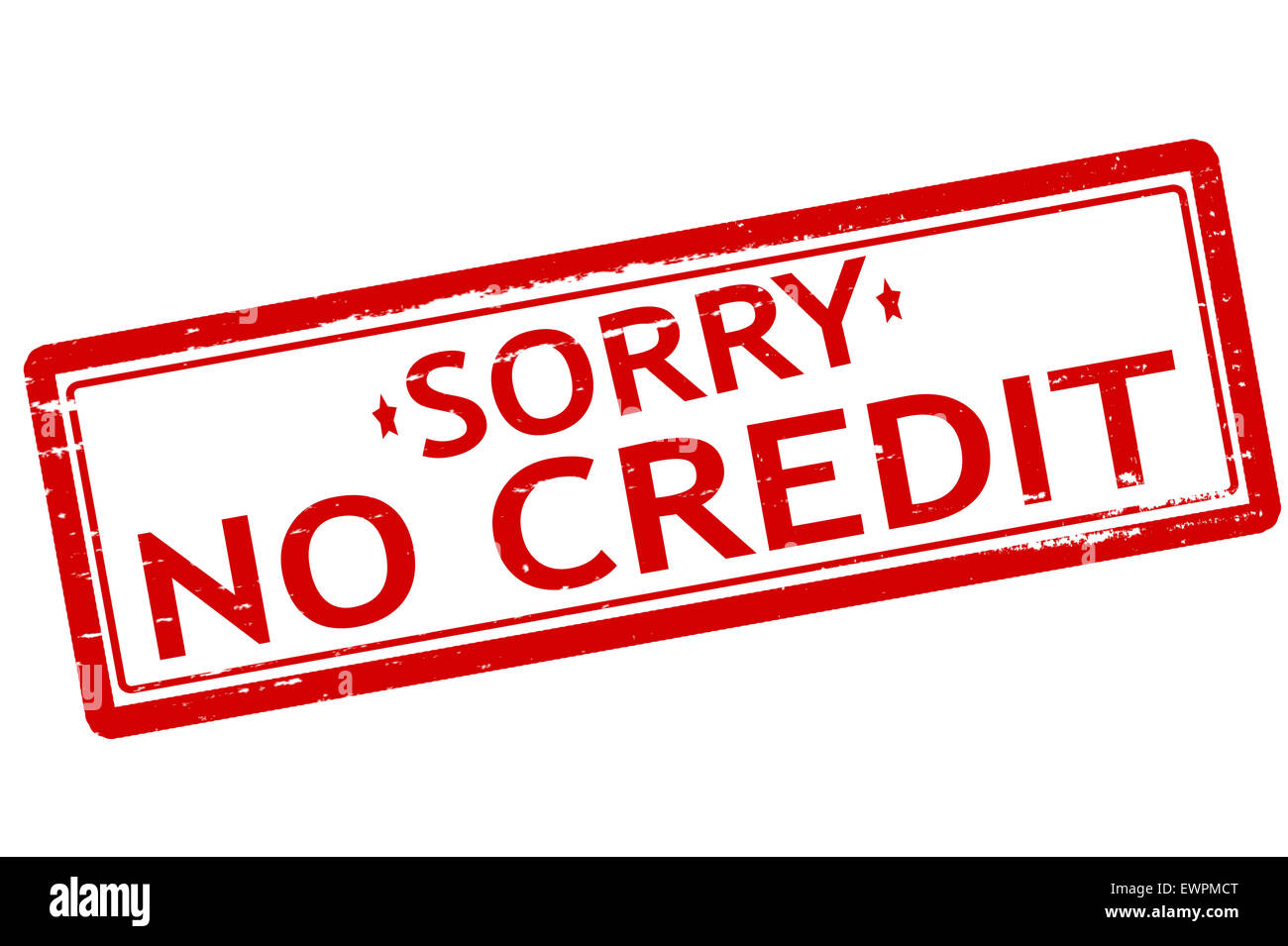 Rubber stamps with text sorry no credit inside, illustration Stock ...