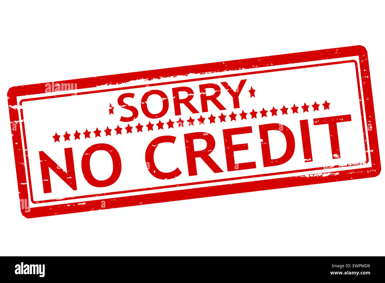 Rubber stamps with text sorry no credit inside, illustration Stock ...