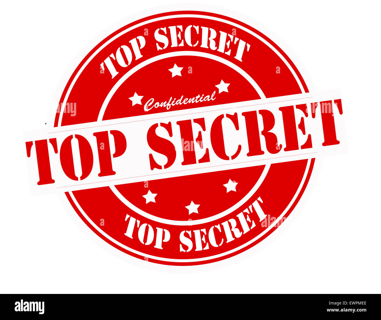 Stamp with text top secret inside, illustration Stock Photo - Alamy