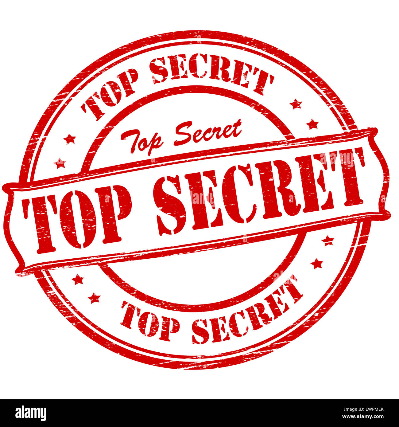 Stamp with text top secret inside, illustration Stock Photo - Alamy