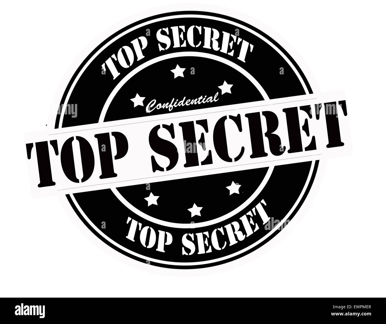 Stamp with text top secret inside, illustration Stock Photo - Alamy