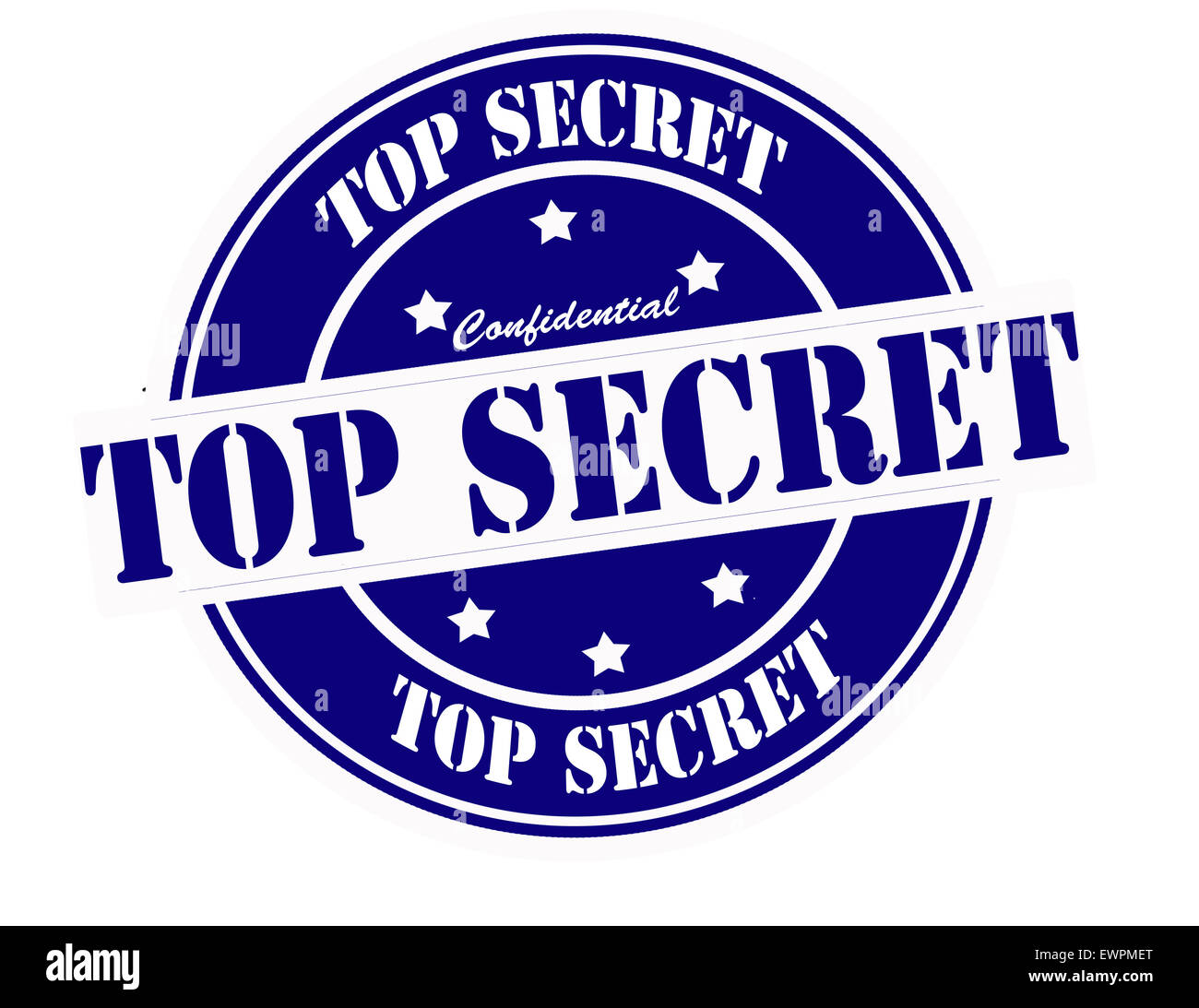 Stamp with text top secret inside, illustration Stock Photo - Alamy