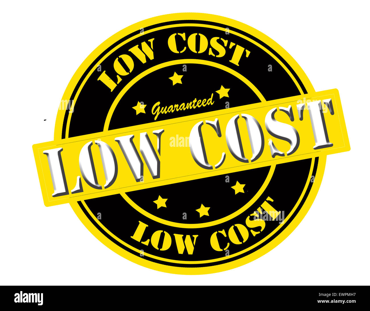 Stamp with text low cost inside, illustration Stock Photo - Alamy