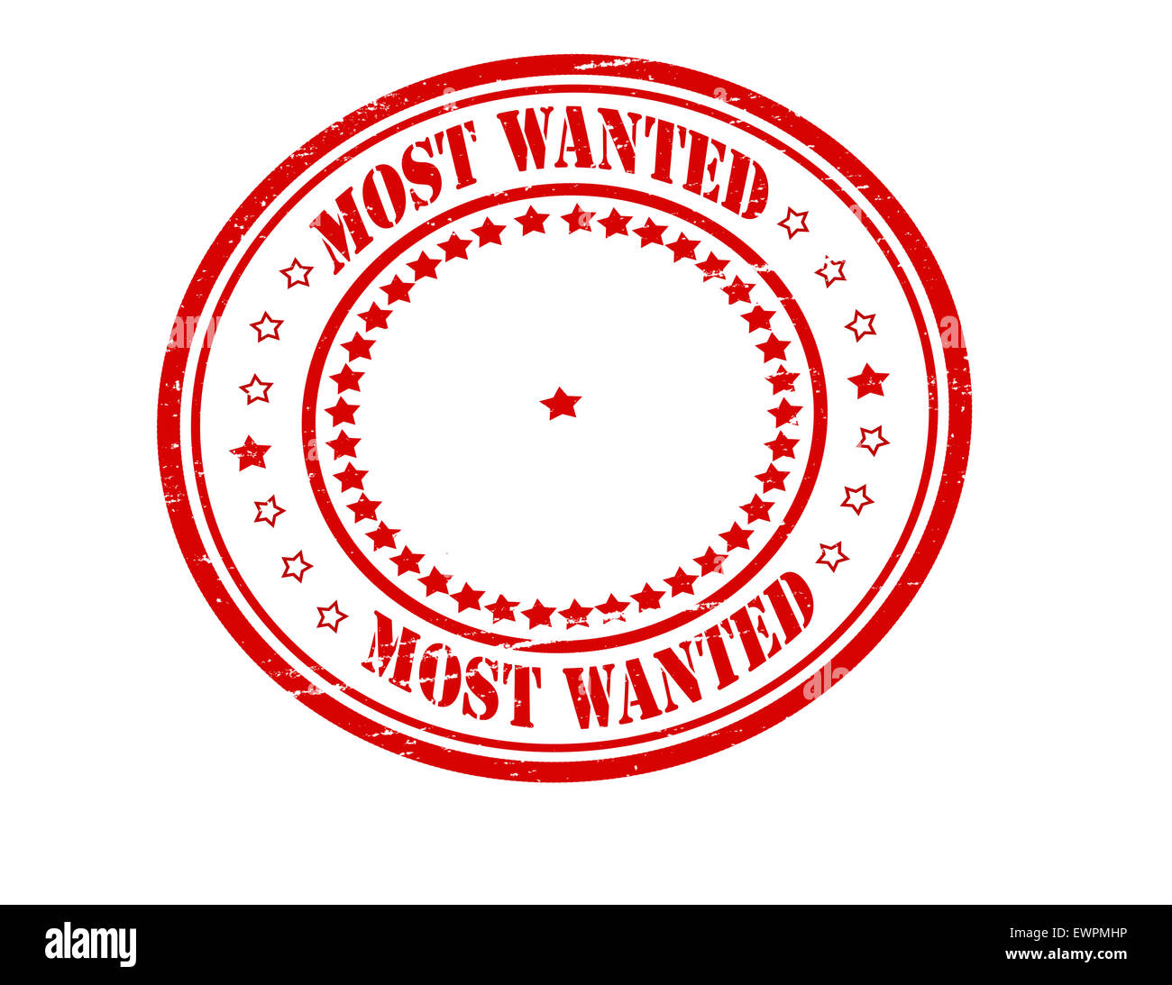 Stamp with text most wanted inside, illustration Stock Photo - Alamy