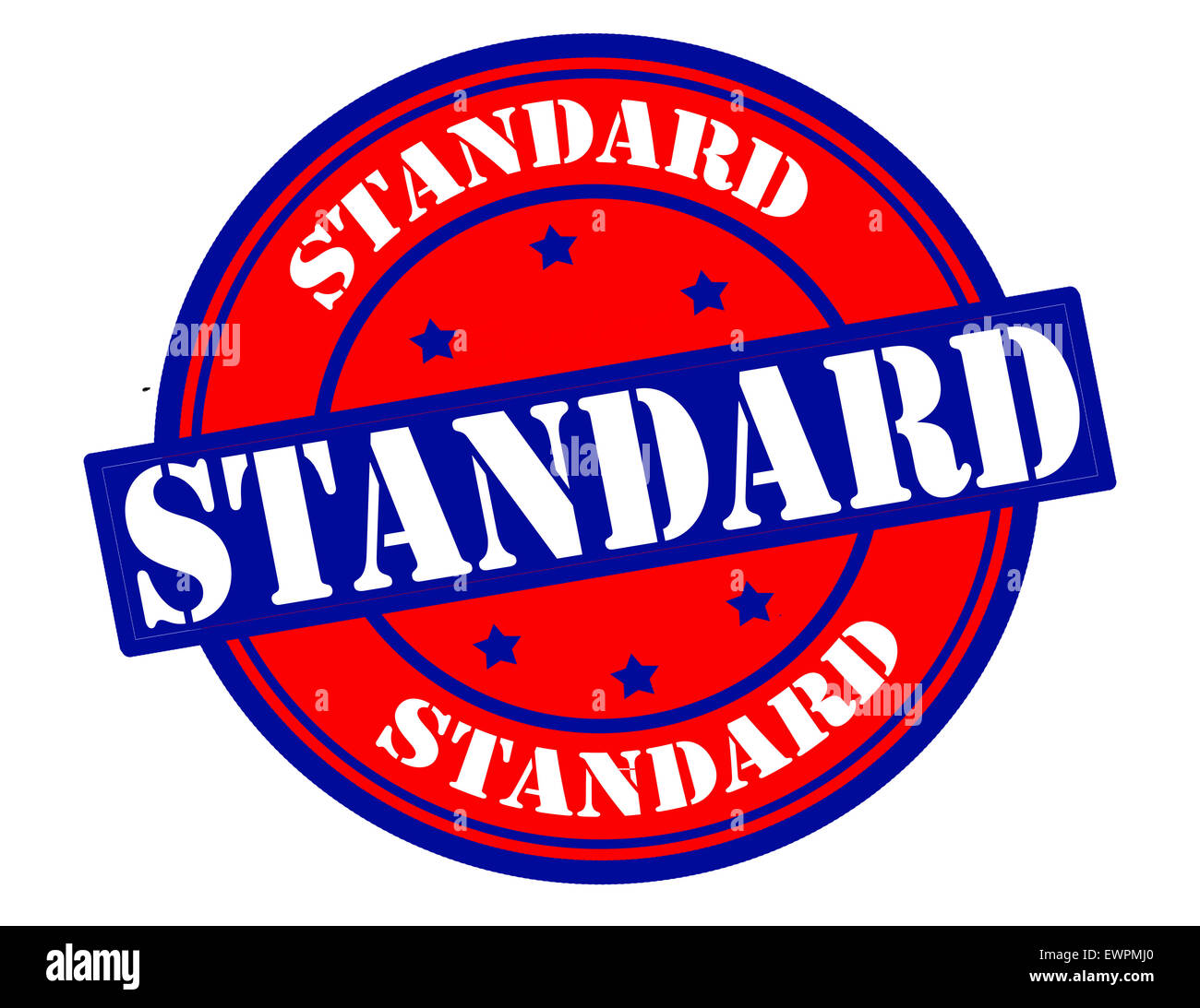 Stamp with word standard inside, illustration Stock Photo - Alamy