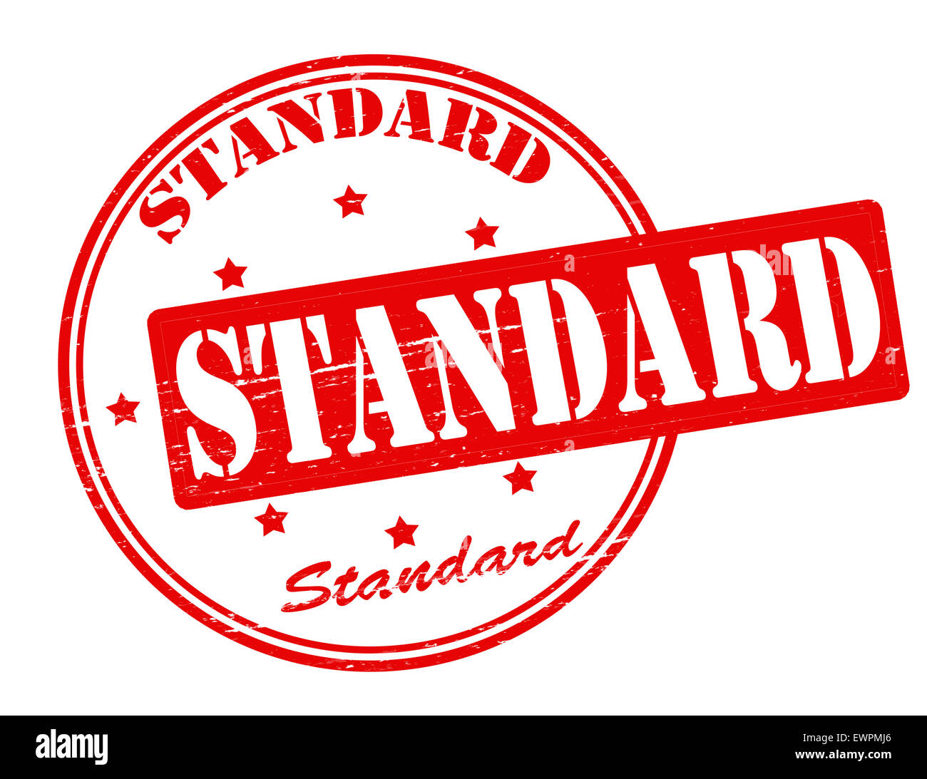 Stamp with word standard inside, illustration Stock Photo - Alamy