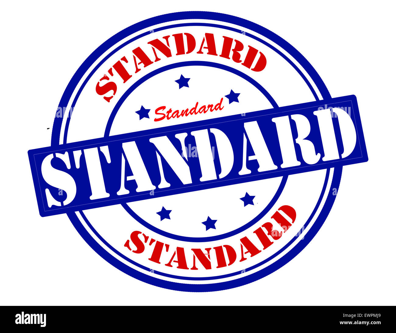 Stamp with word standard inside, illustration Stock Photo - Alamy