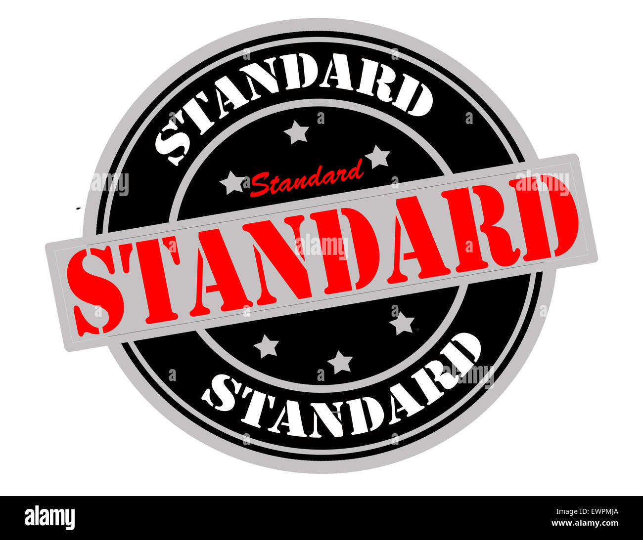 Stamp with word standard inside, illustration Stock Photo - Alamy