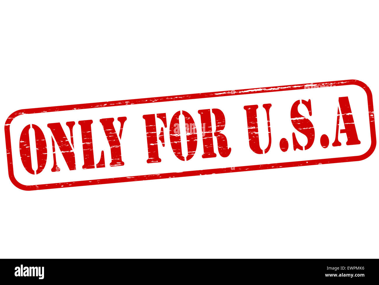 Rubber stamp with text only for USA inside, illustration Stock Photo ...