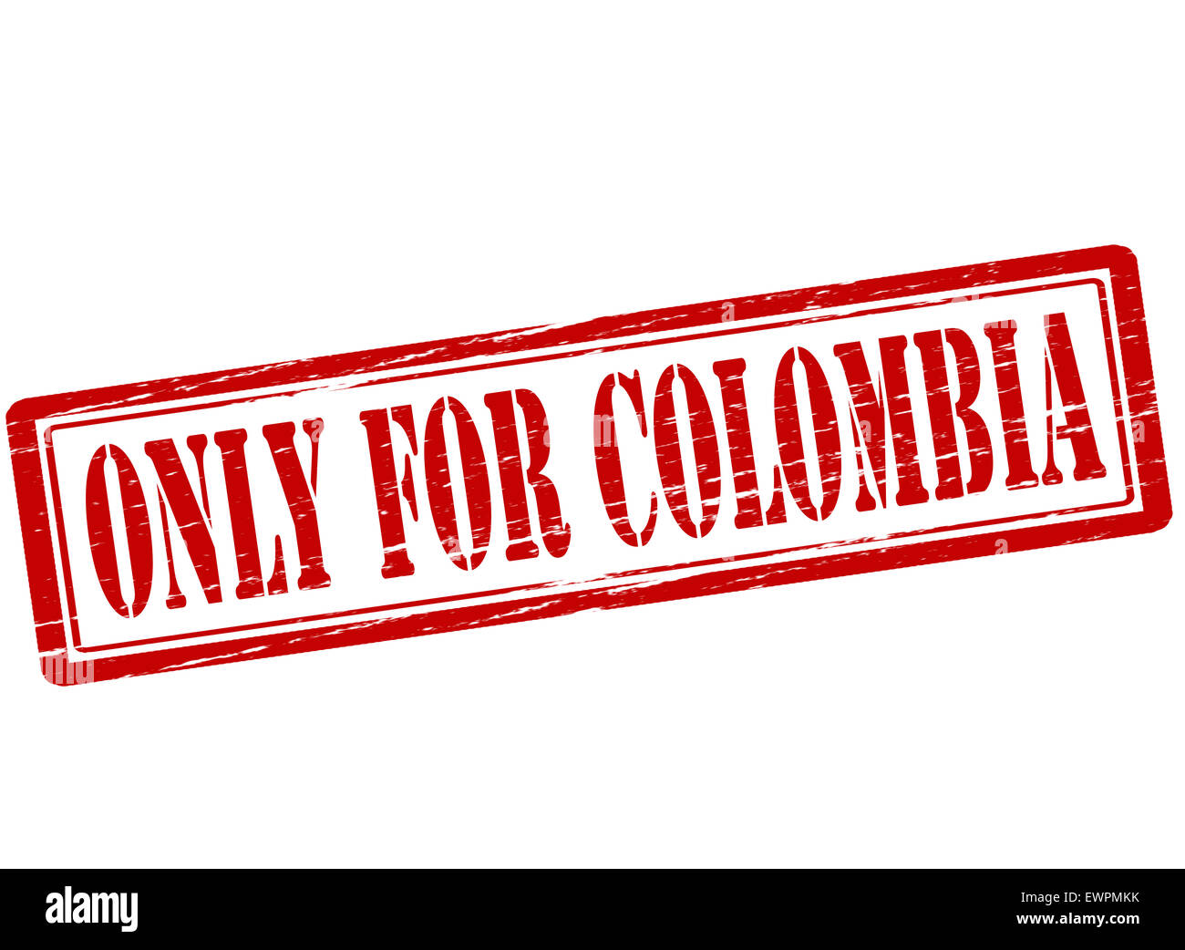Rubber stamp with text only for Colombia inside, illustration Stock ...