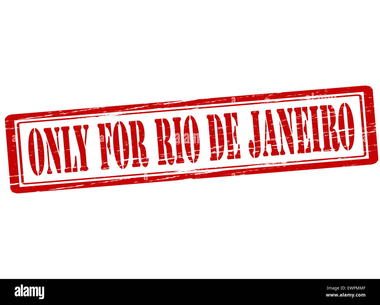 Rubber stamp with text only for Rio de Janeiro inside, illustration ...
