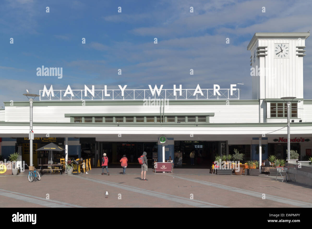 Manly, Australia-June 5th 2015: Entrance to Manly Wharf ferry terminal ...