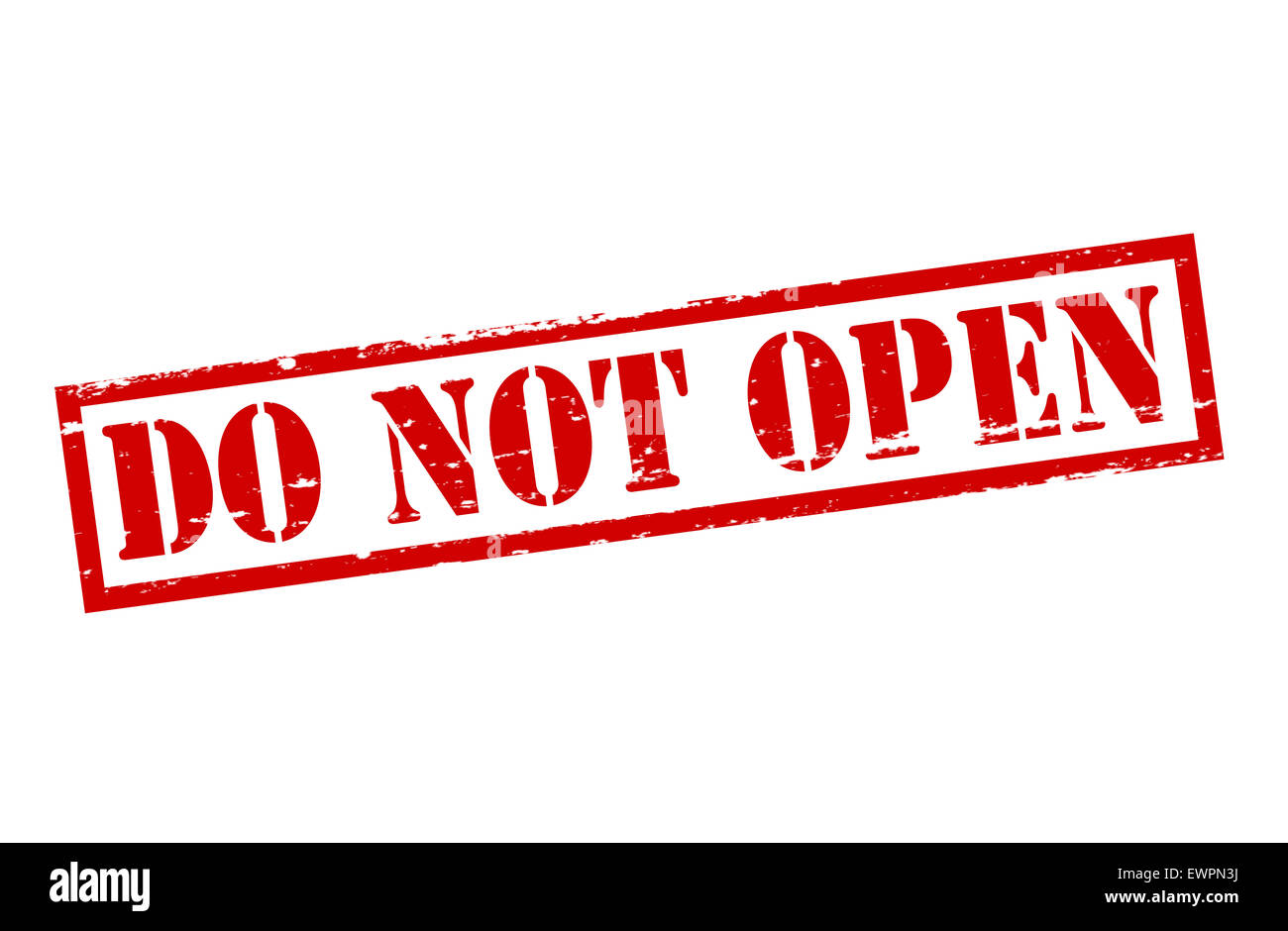 Rubber stamp with text do not open inside, illustration Stock Photo - Alamy