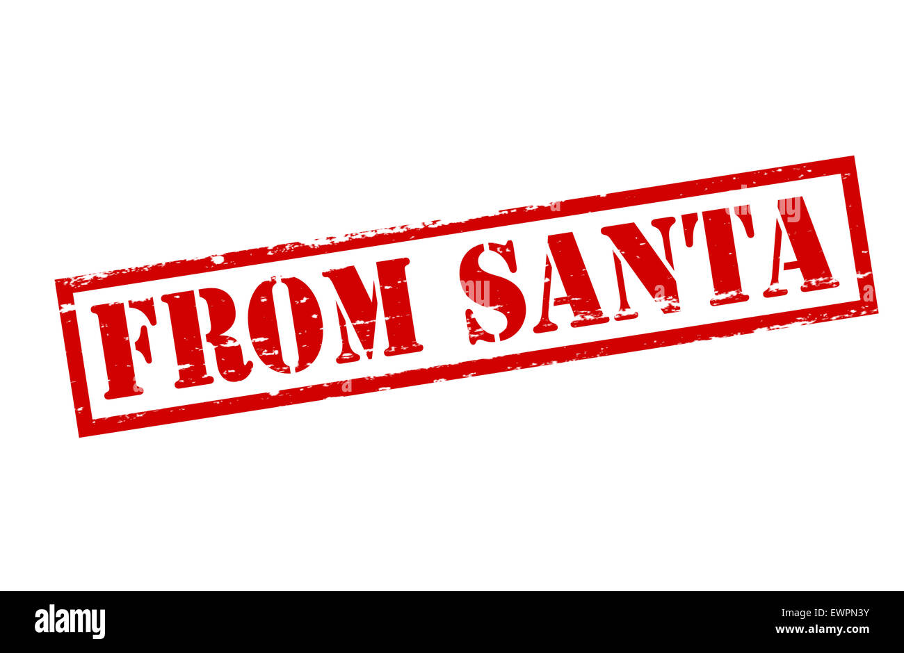 Rubber stamp with text from Santa inside, illustration Stock Photo - Alamy