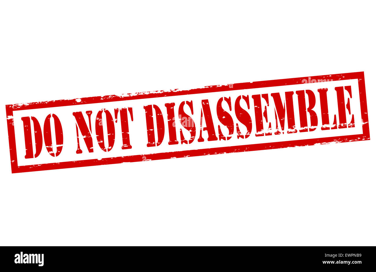 Rubber stamp with text do not disassemble inside, illustration Stock ...