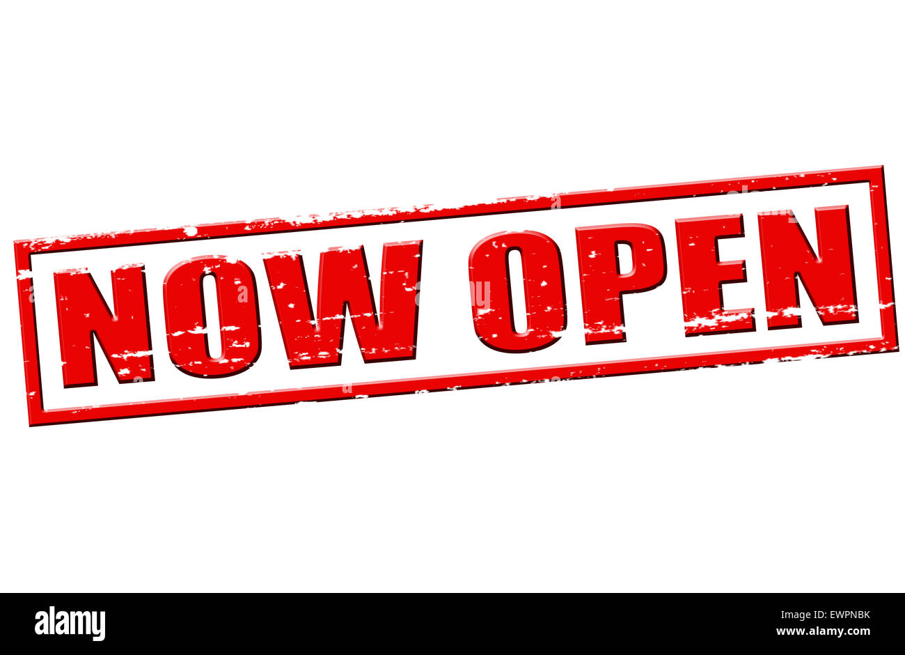 Now open rubber stamp hi-res stock photography and images - Alamy