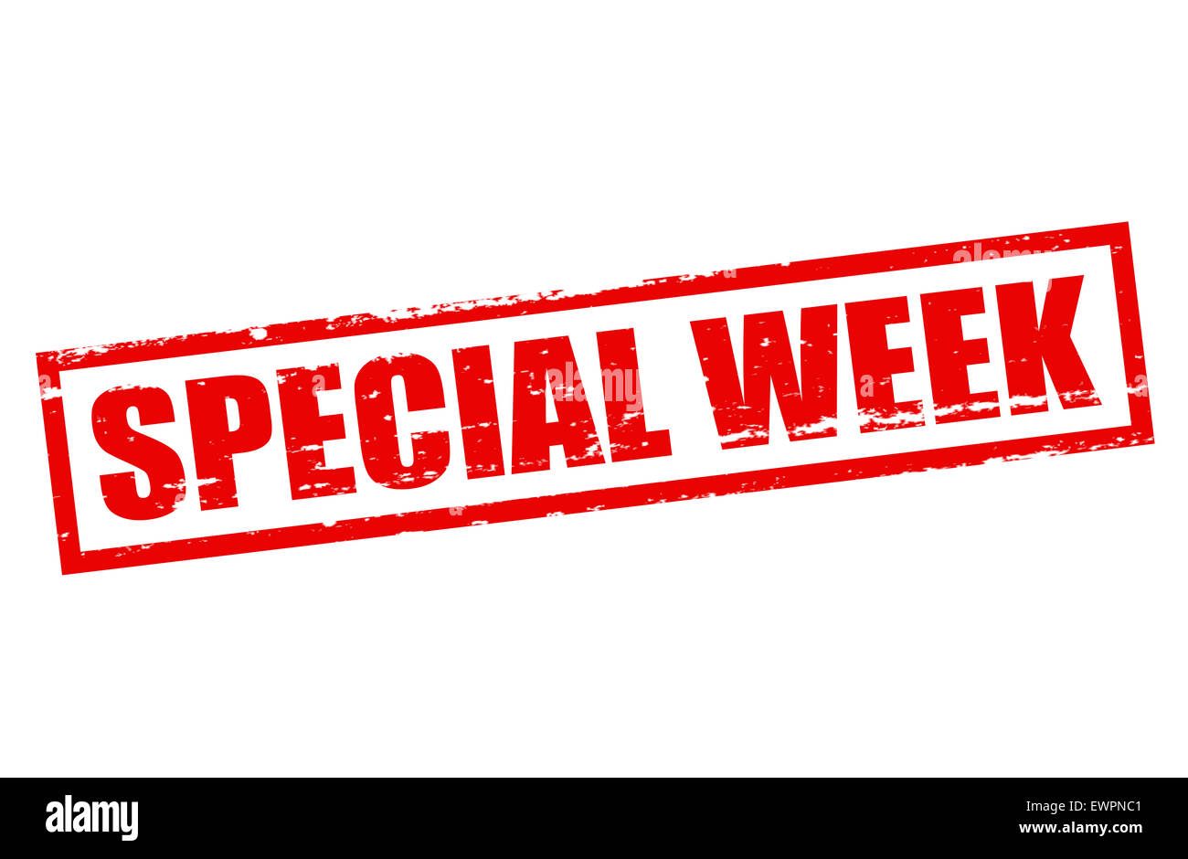 Rubber stamp with text special week inside, illustration Stock Photo ...
