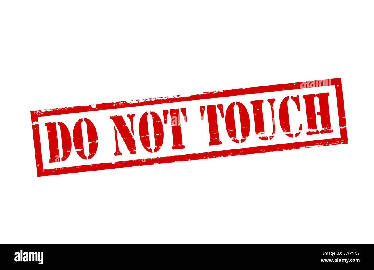 Rubber stamp with text do not touch inside, illustration Stock Photo ...