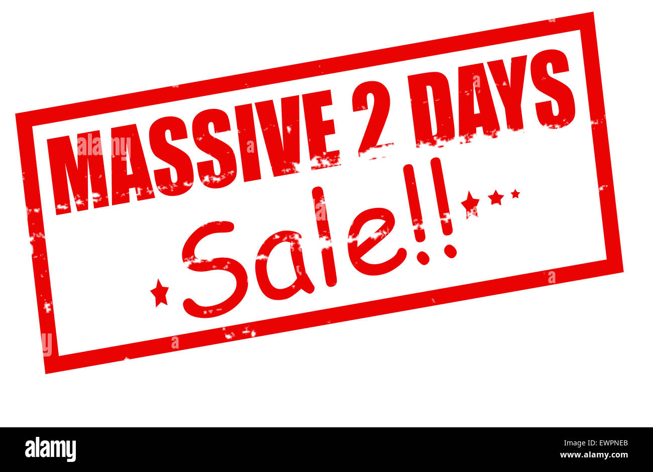 Rubber stamp with text massive two days sale inside, illustration Stock ...