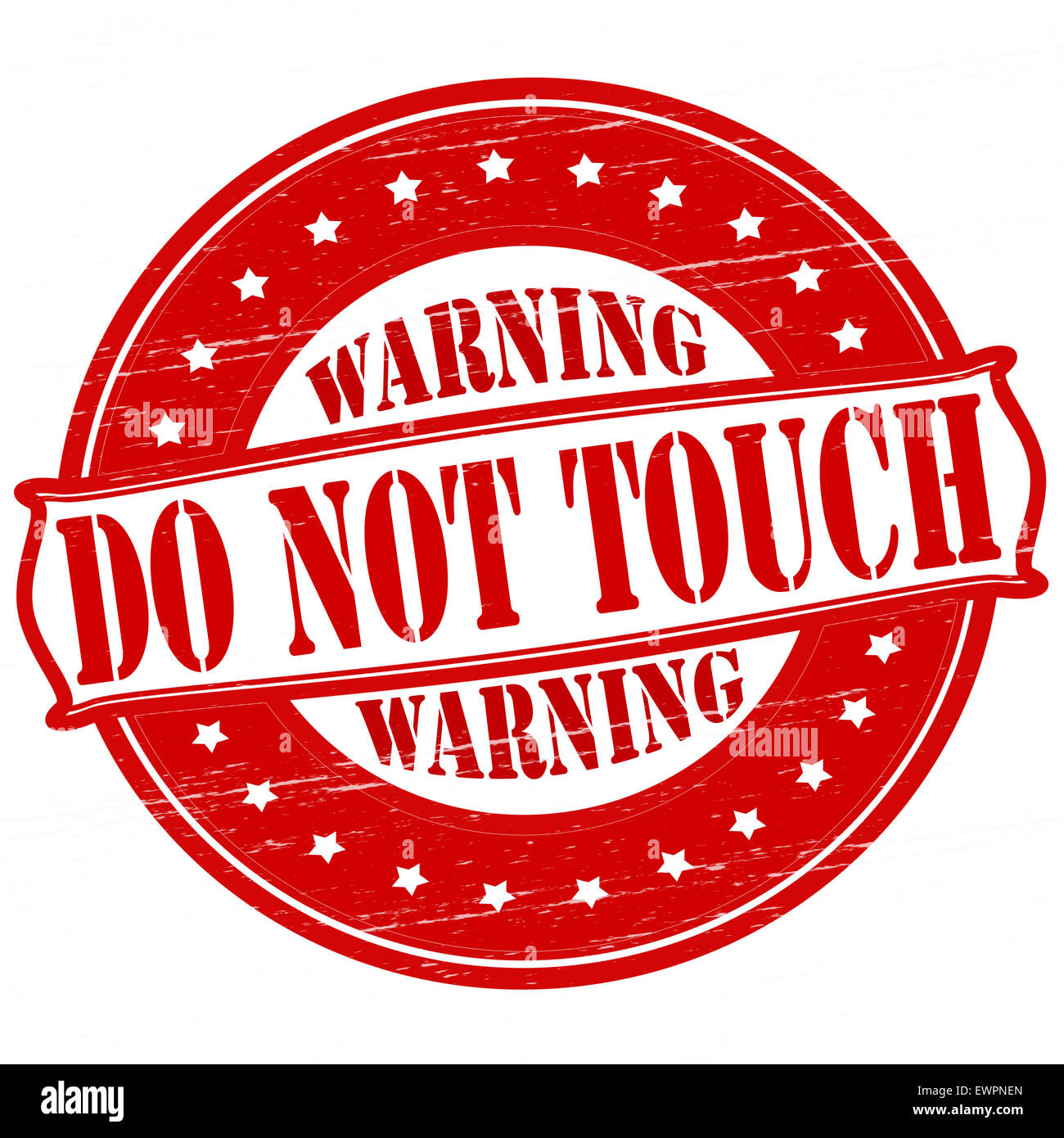 Stamp with text do not touch inside, illustration Stock Photo - Alamy
