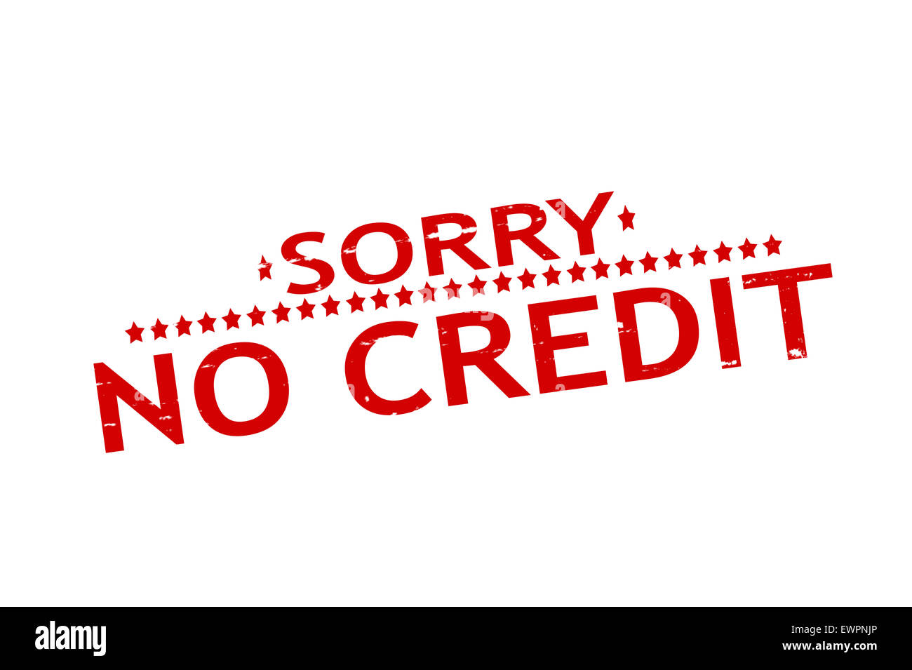 Rubber stamps with text no credit inside, illustration Stock Photo - Alamy