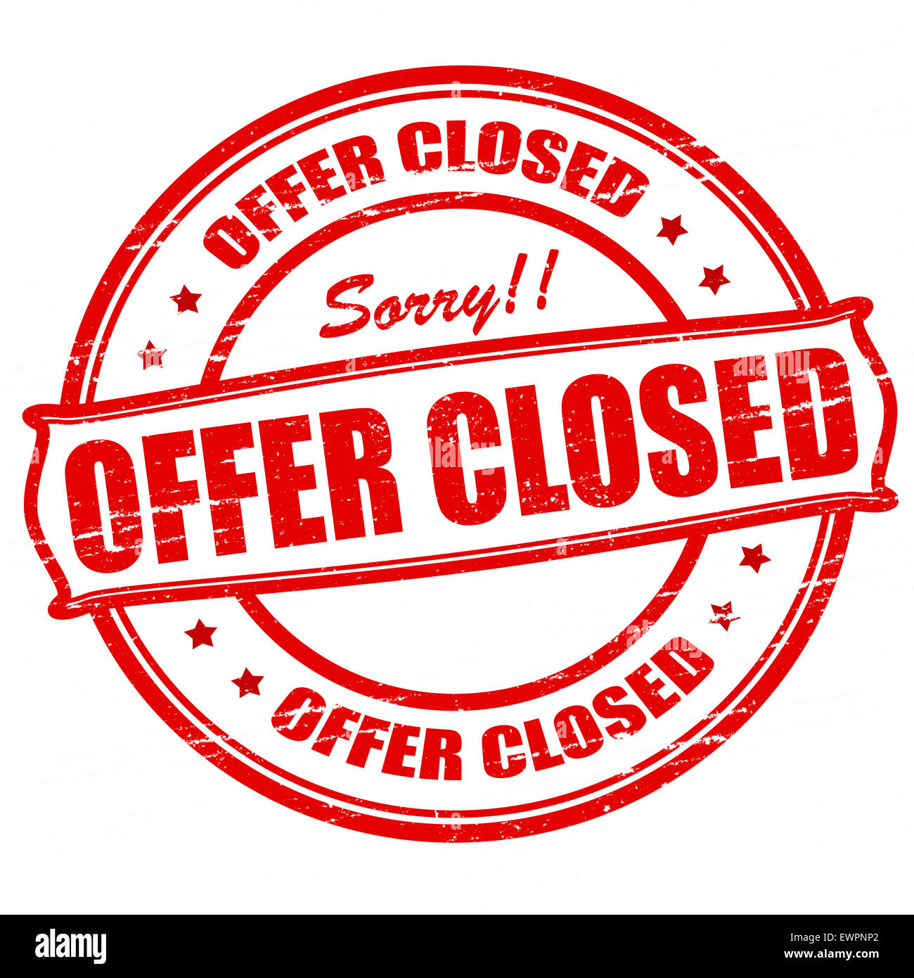 Rubber stamps with text offer closed inside, illustration Stock Photo ...