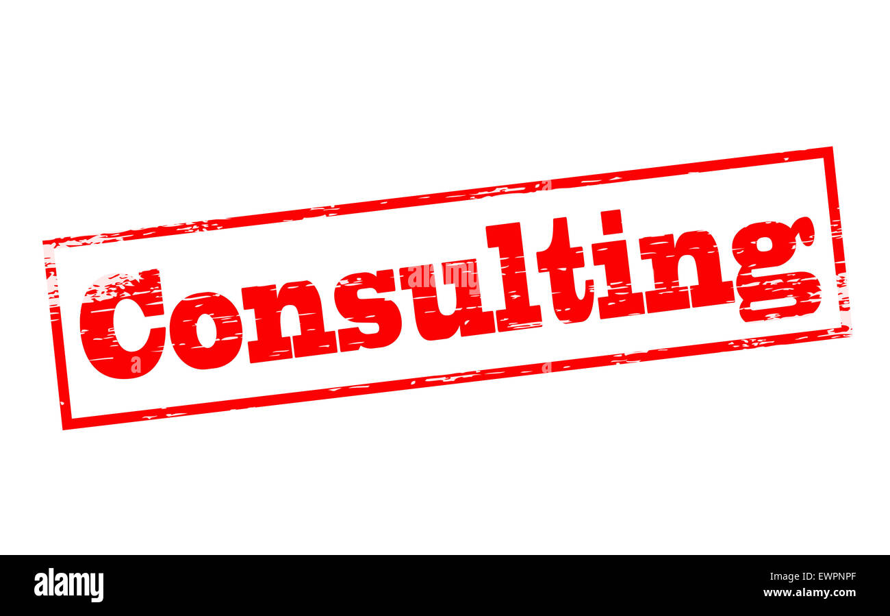 Rubber stamps with word consulting inside, illustration Stock Photo - Alamy