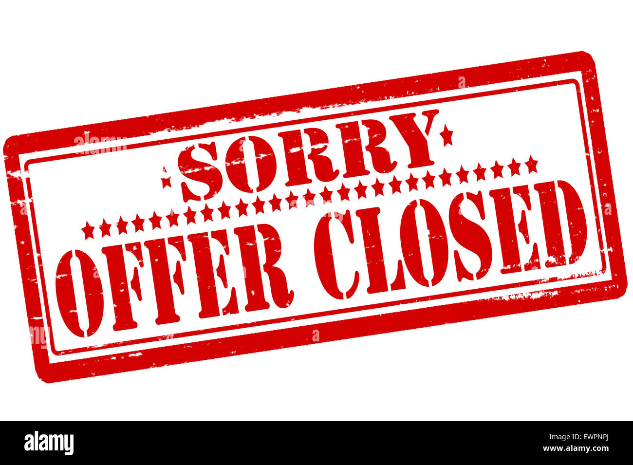 Rubber stamps with text offer closed inside, illustration Stock Photo ...