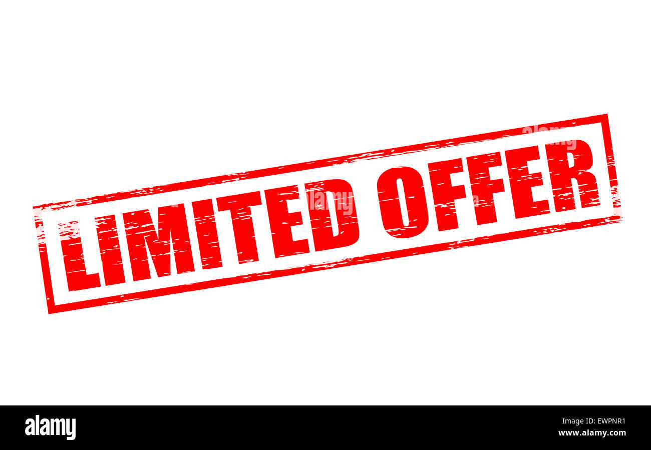 Rubber stamps with text limited offer inside, illustration Stock Photo ...