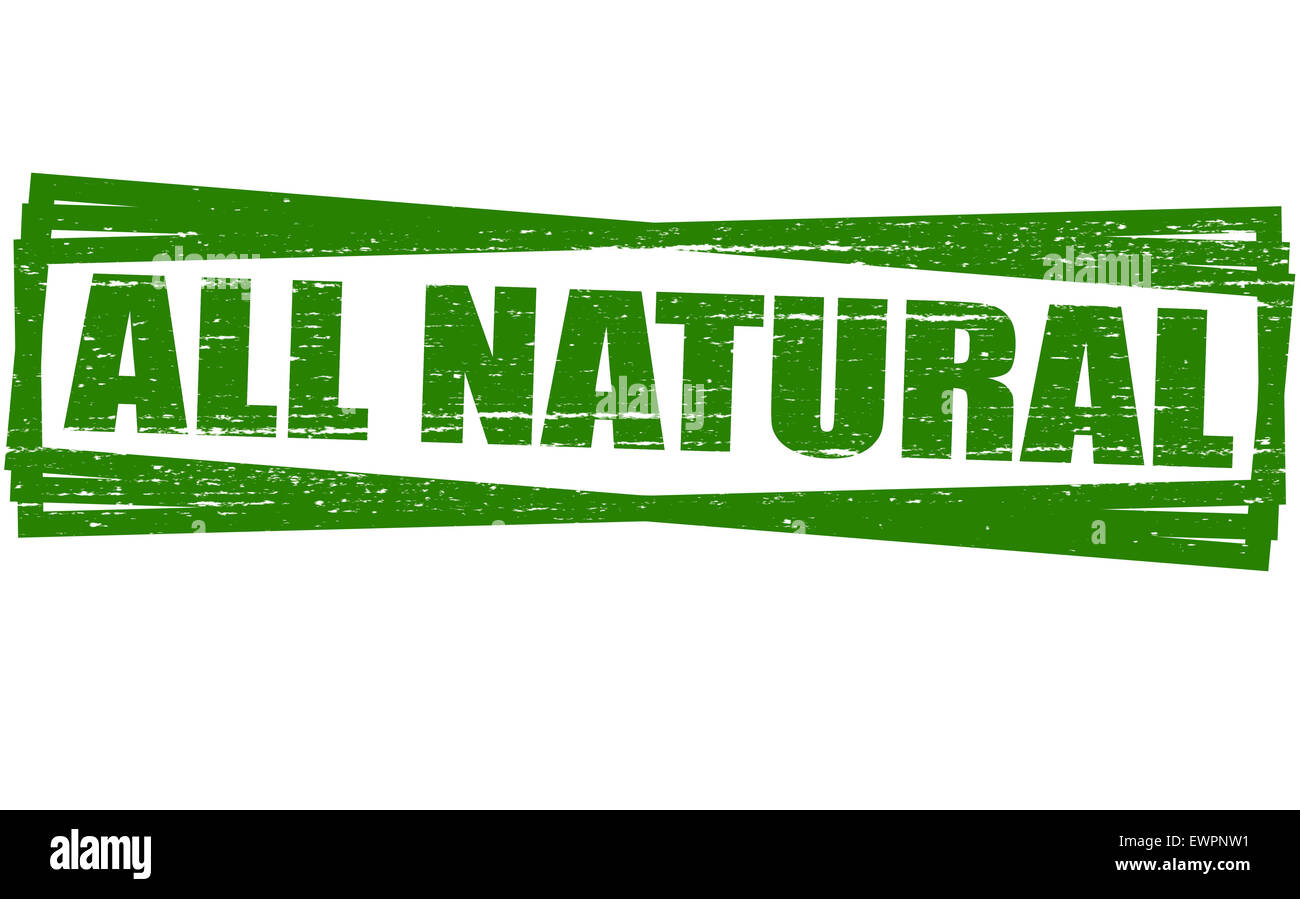 Rubber stamps with text all natural inside, illustration Stock Photo ...