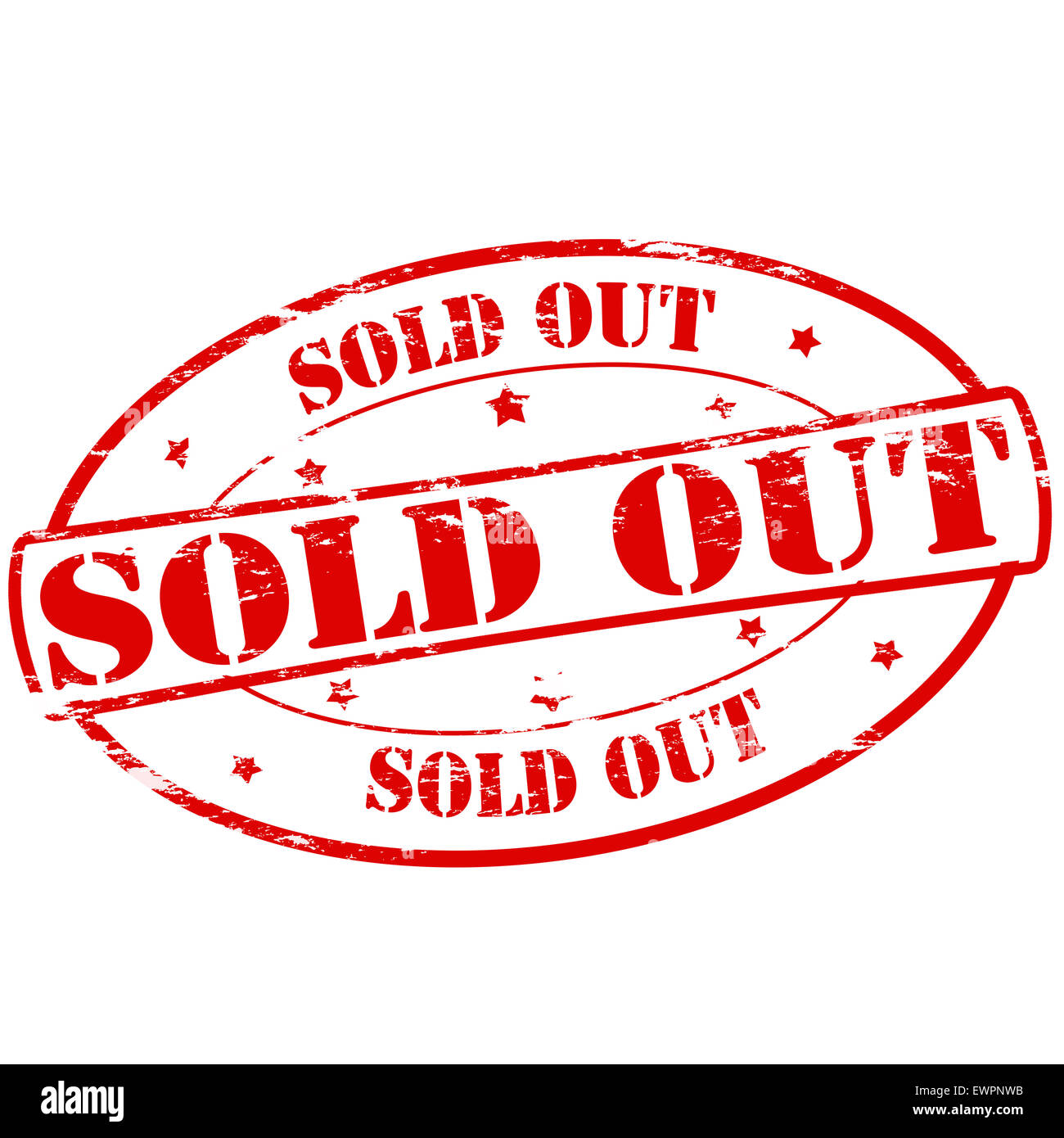 Rubber stamps with text sold out inside, illustration Stock Photo - Alamy