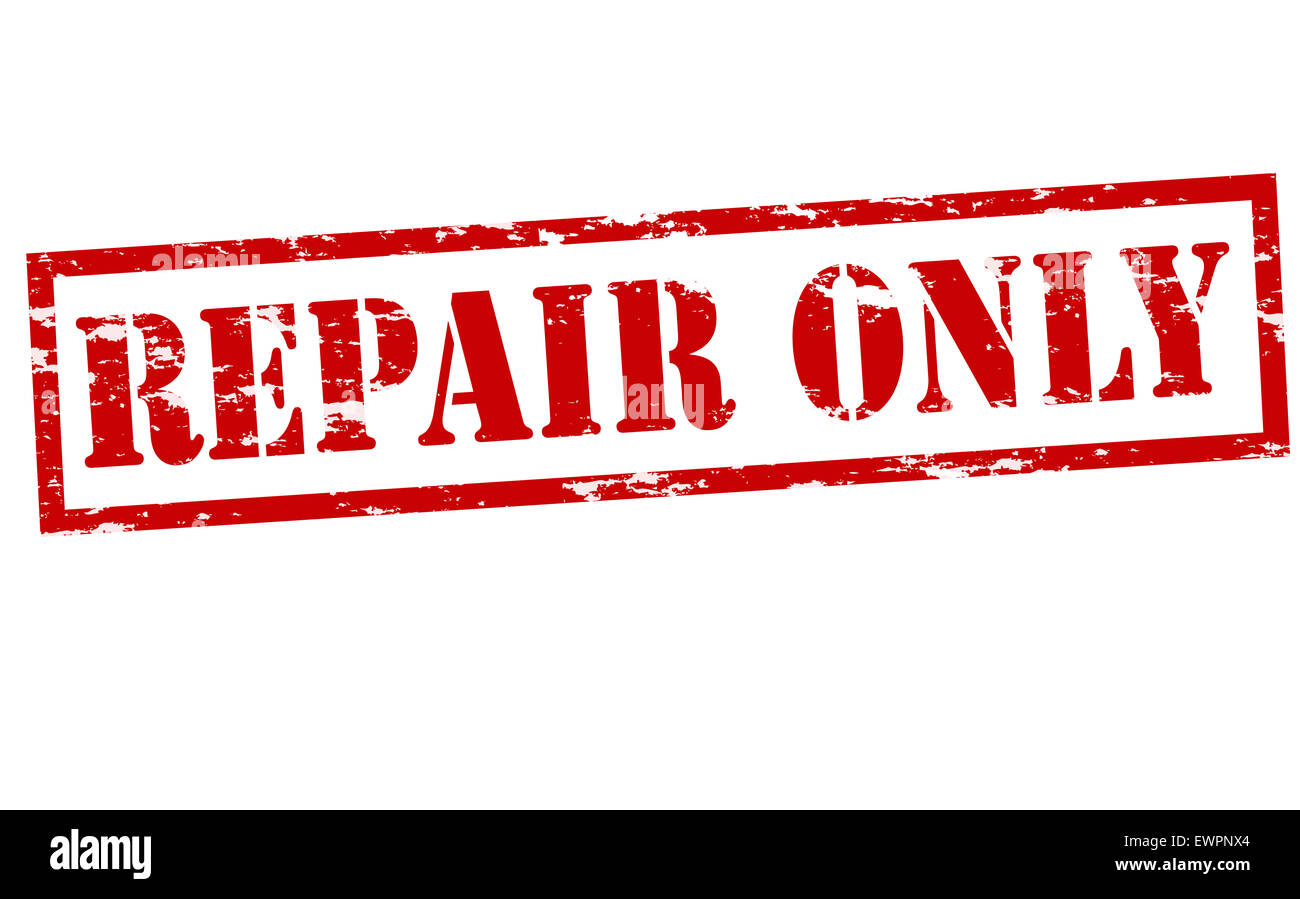 Rubber stamps with text repair only inside, illustration Stock Photo ...