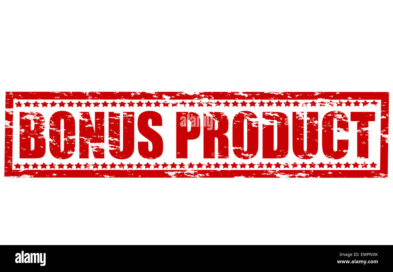 Rubber stamps with text bonus product inside, illustration Stock Photo ...