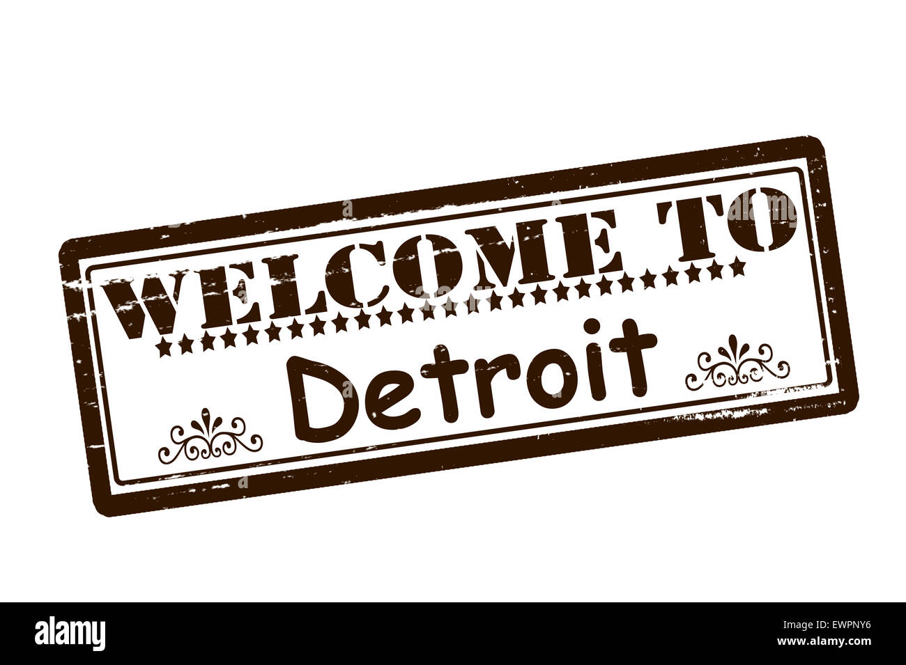 Rubber stamps with text welcome to Detroit inside, illustration Stock ...