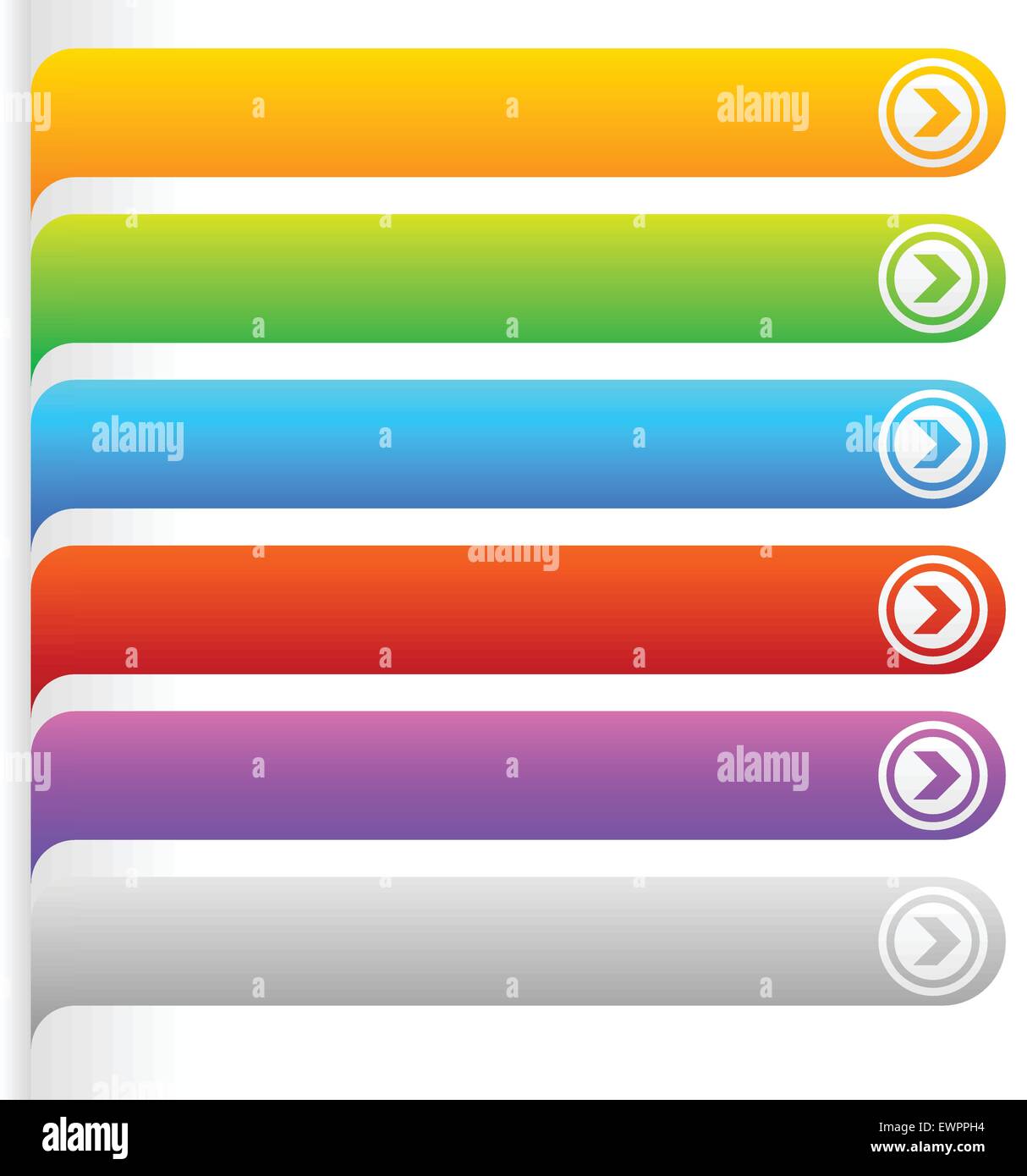 Colorful button/banner templates. Horizontal bars with blank space for ...