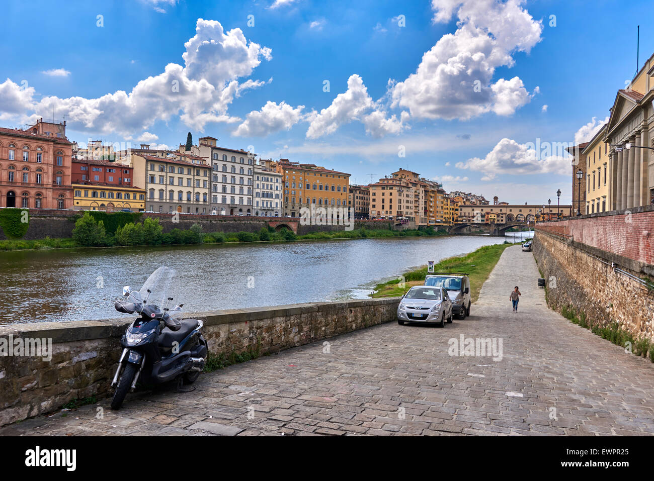 The Ponte Vecchio is a Medieval stone closed-spandrel segmental arch ...