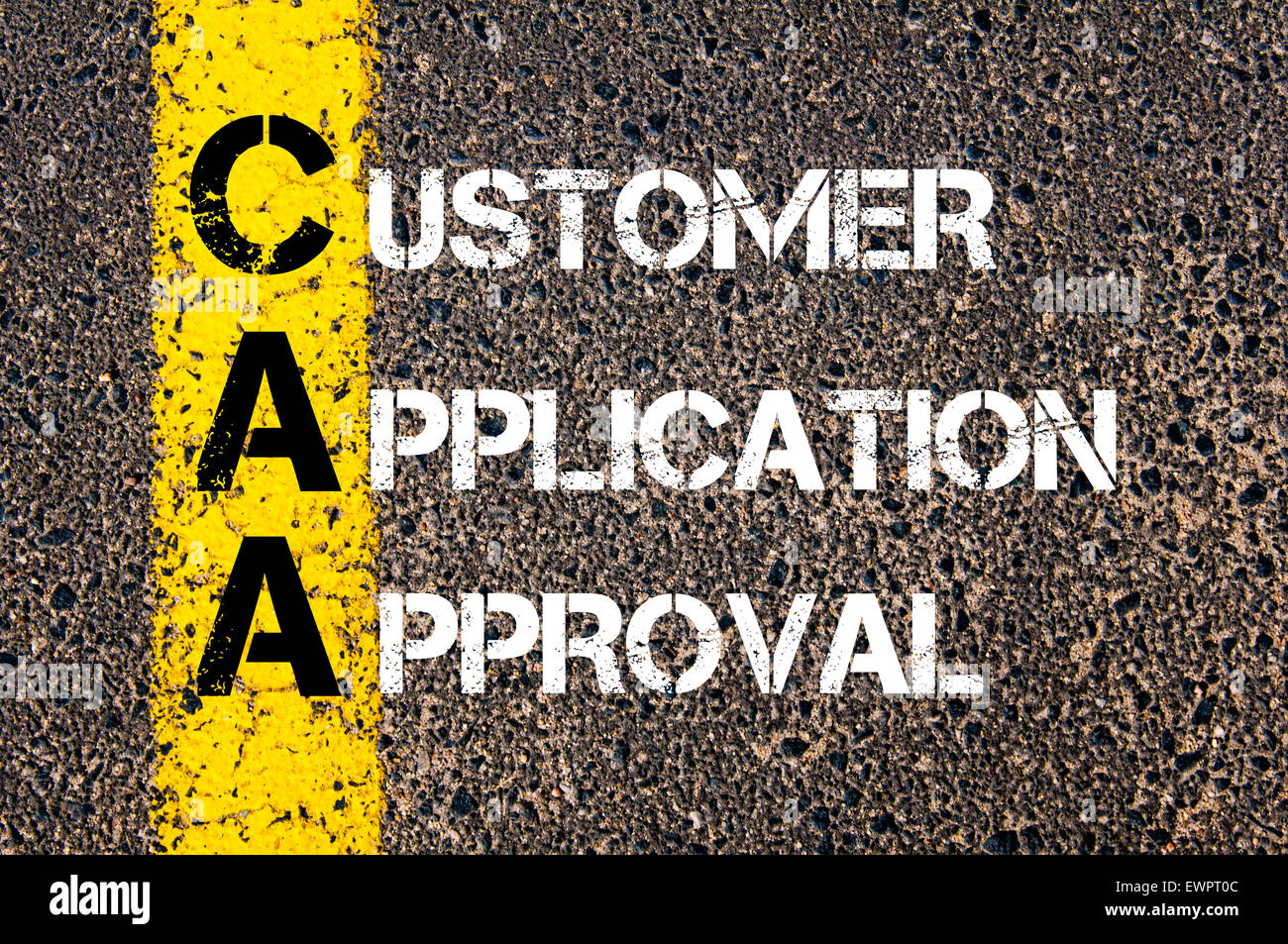 Concept image of Business Acronym CAA as Customer Application Approval ...
