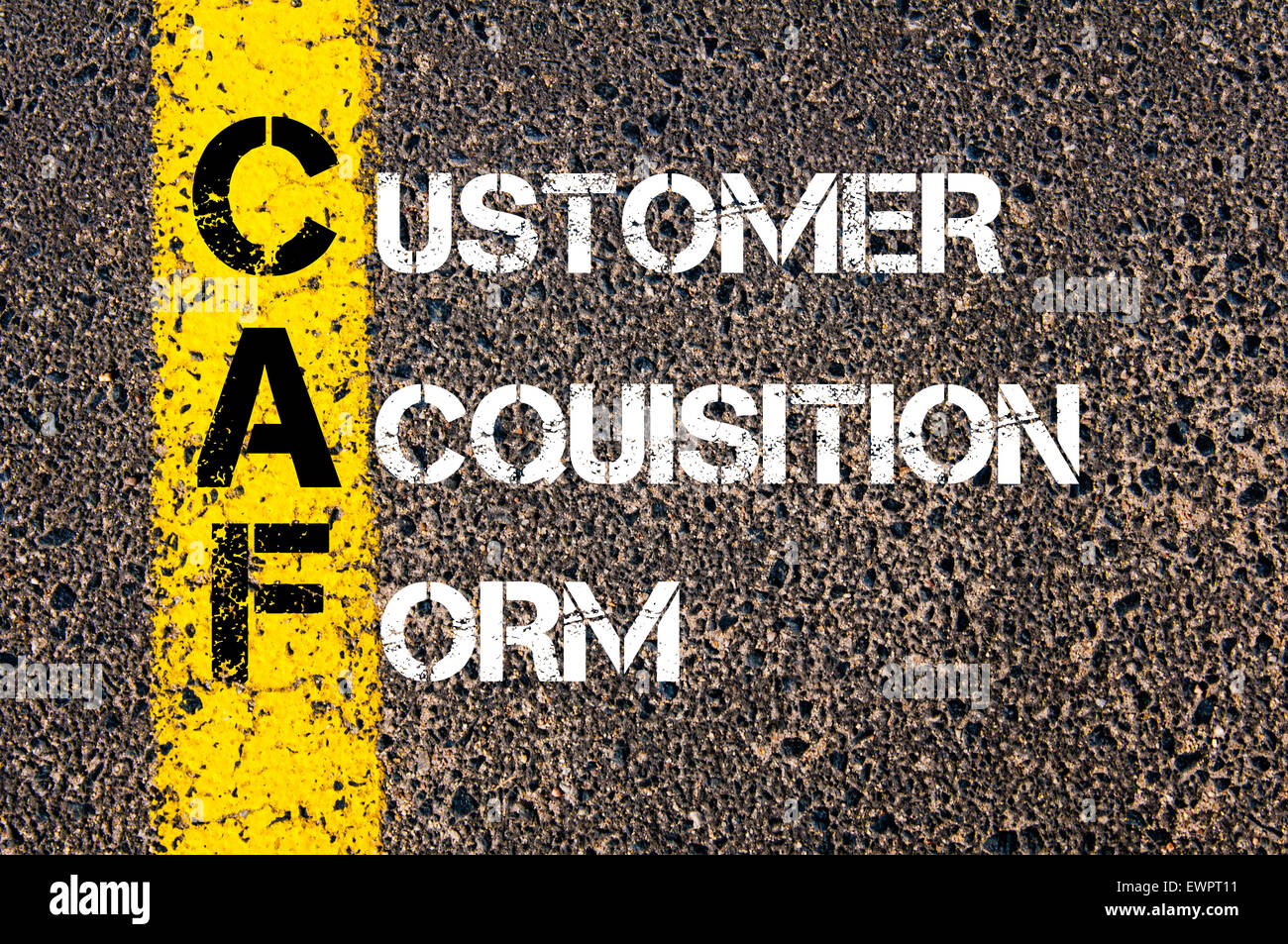 Concept image of Business Acronym CAF as Customer Acquisition Form ...