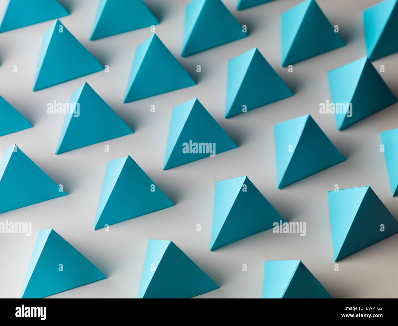abstract background consisting of blue pyramid paper shapes Stock Photo ...