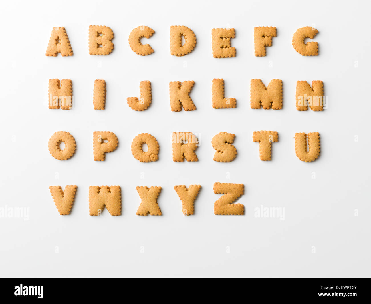 cookie letter alphabet on white background Stock Photo - Alamy