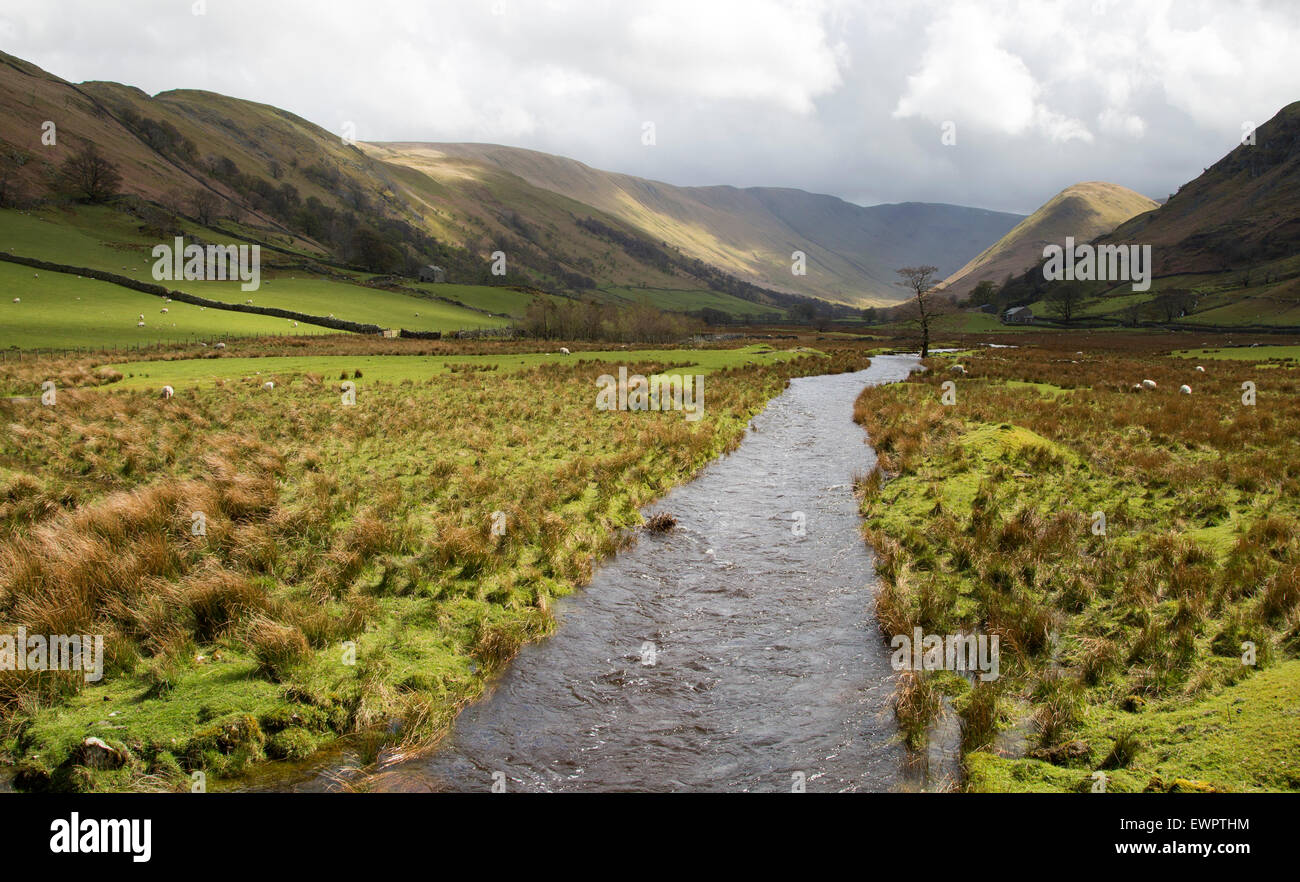 Howegrain Beck stream in Martindale valley, Lake District national park ...