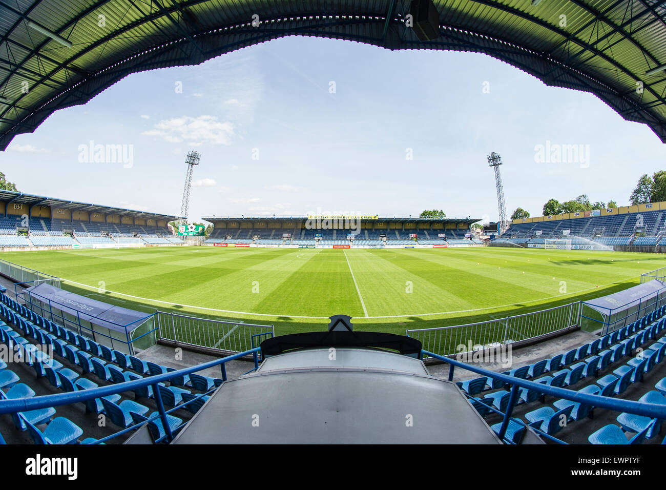 football, pitch, stadium, city stadium, SFC Opava, Opava Stock Photo ...