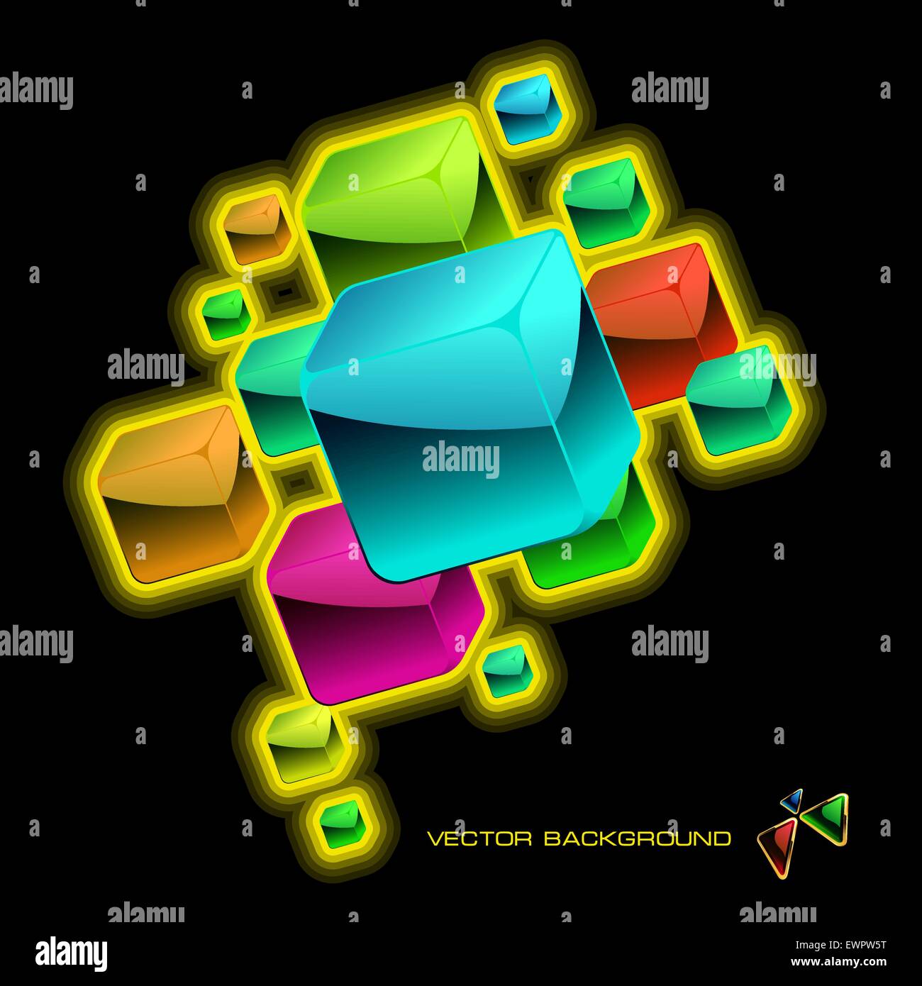 Tech cube Stock Vector Images - Alamy