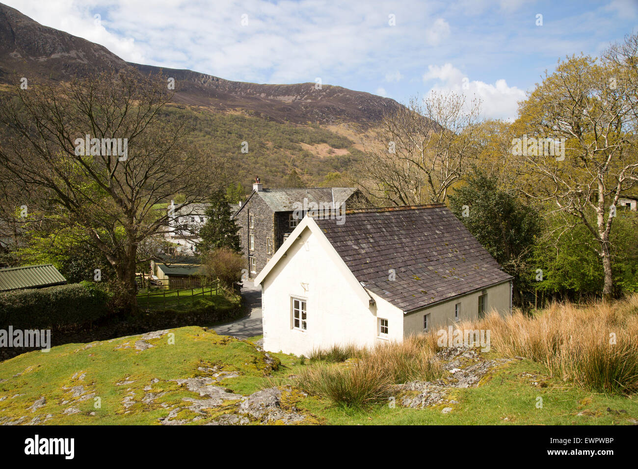 Buildings in Buttermere village, Cumbria, England, UK Stock Photo - Alamy