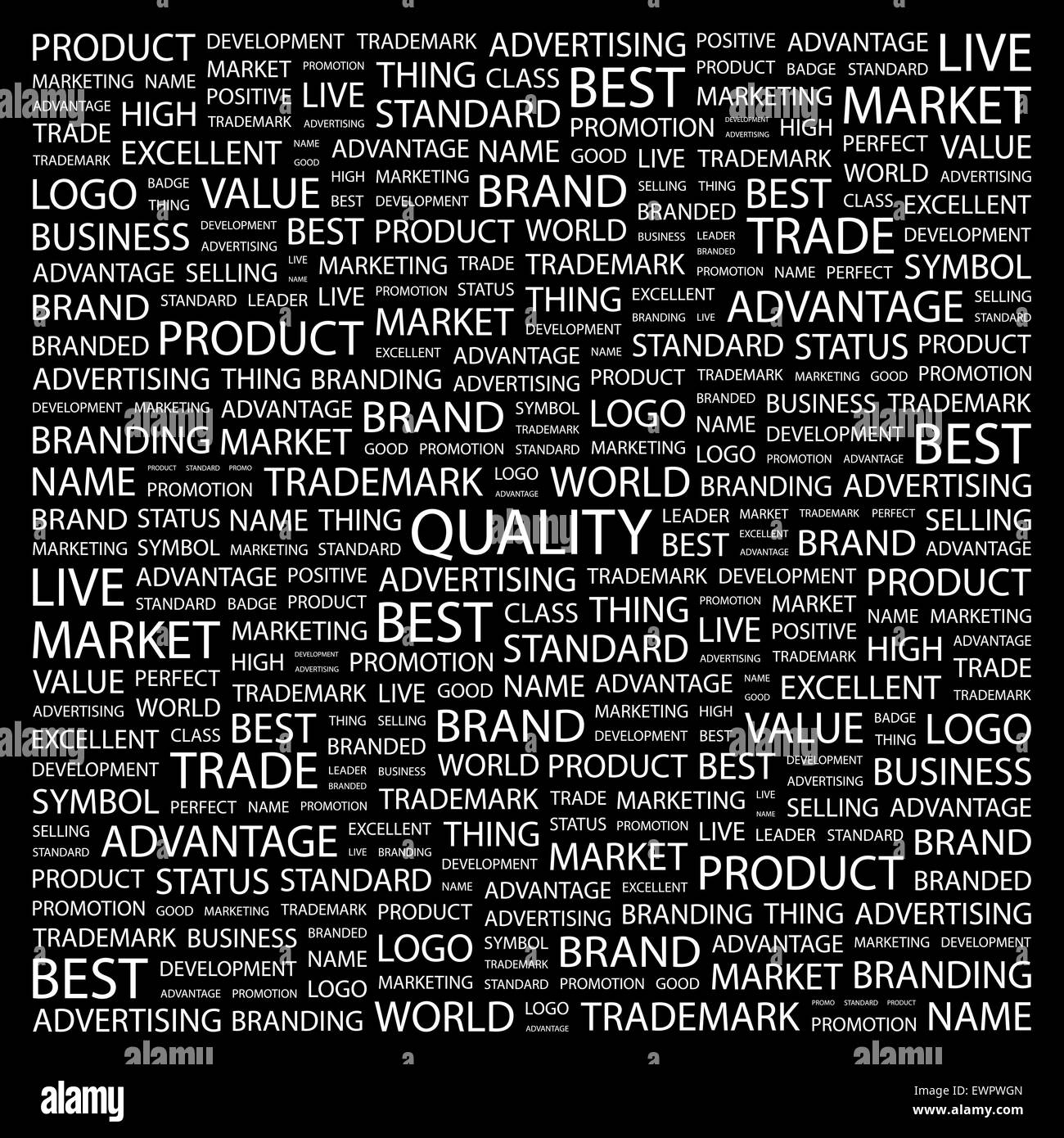 Quality Word Cloud Concept Illustration Wordcloud Collage Stock