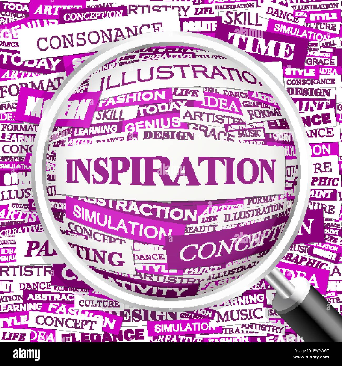 Inspiration Background Concept Wordcloud Illustration Print Concept