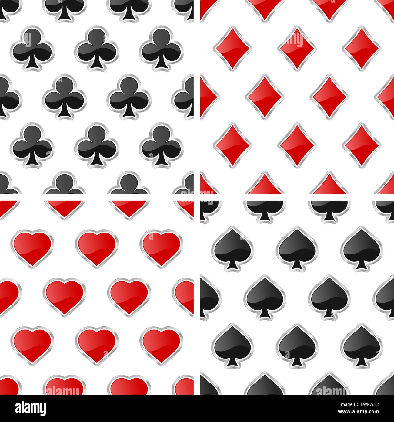 Seamless background play card suits hi-res stock photography and images ...